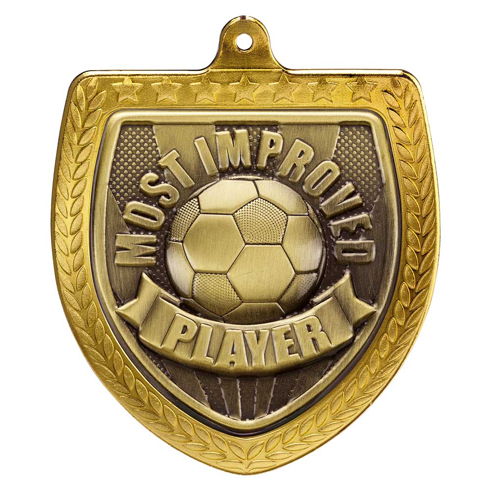 Cobra Most Improved Shield Football Medal 7.5cm | North East Trophies
