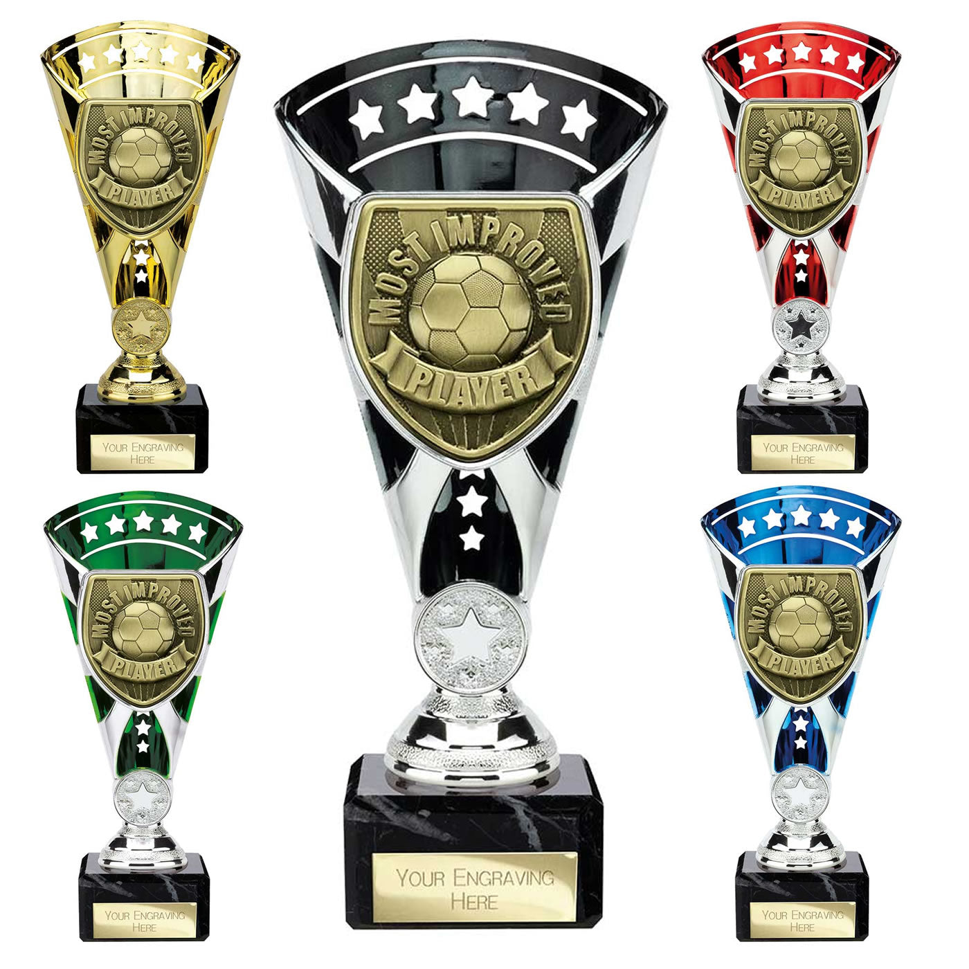 Cobra Star Cup Most Improved Player Football Trophy Award - Gold ...