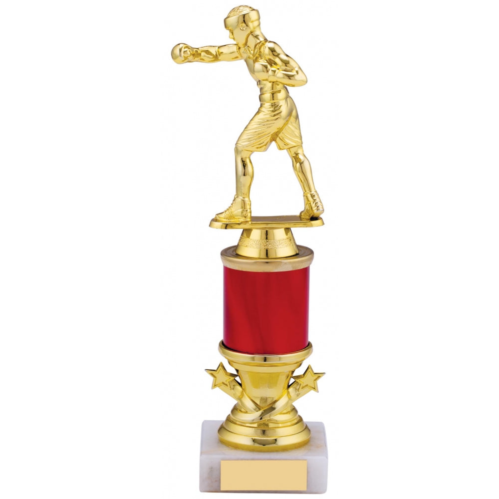Gold & Red Boxing Figure Trophy Award | North East Trophies