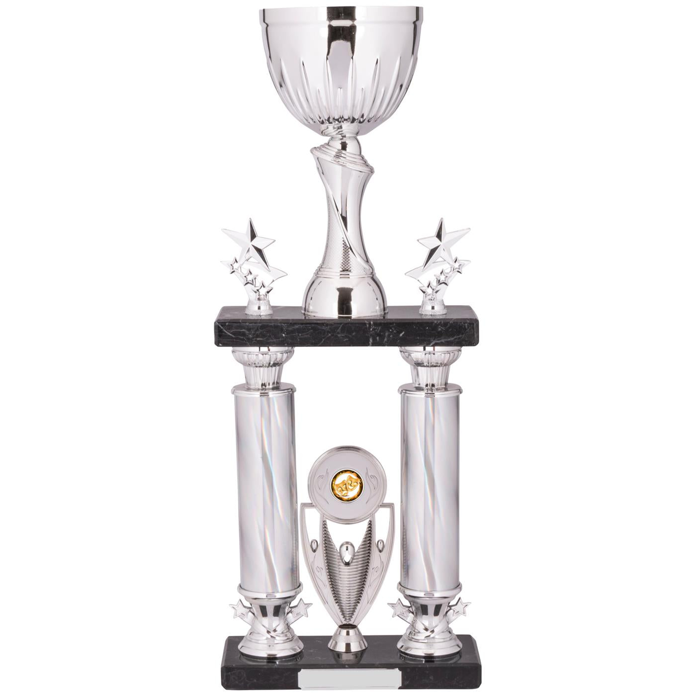 Tower Column Trophy Cup Award in Gold with Stars | North East Trophies