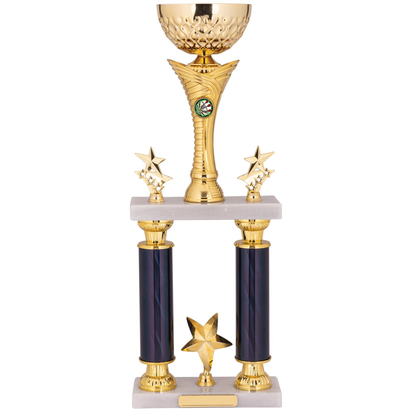 Tower Column Trophy Cup Award in Gold and Black with Stars | North East ...