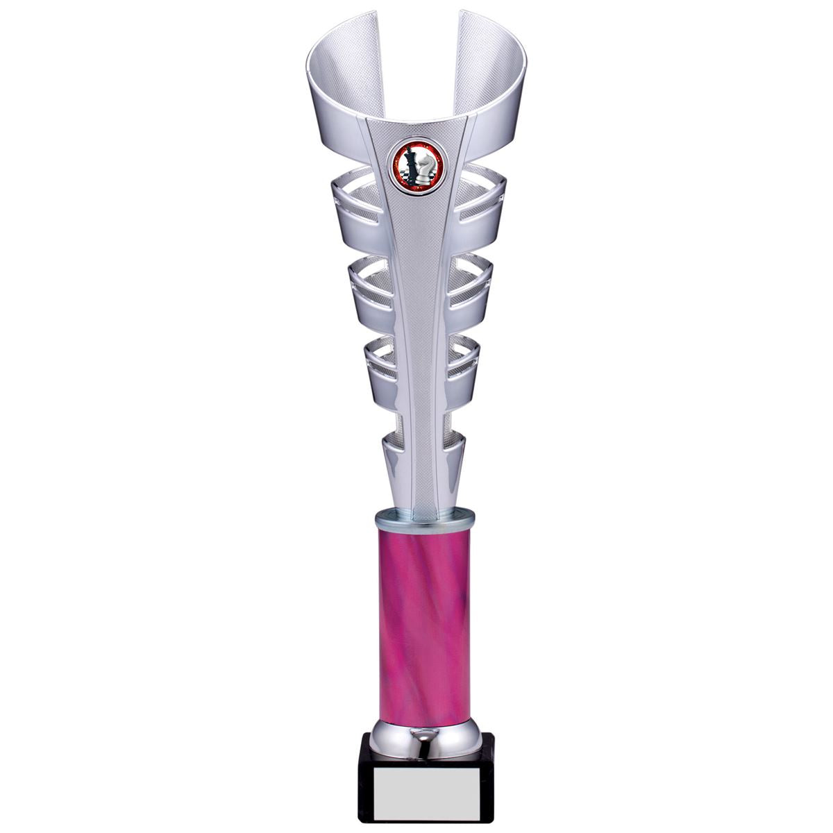 Tower Trophy Spiral Award in Silver and Pink – North East Trophies