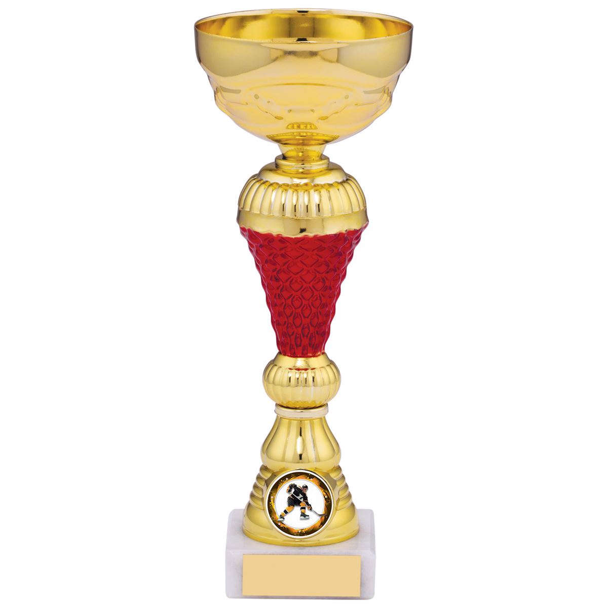Gold Bowl Tower Trophy with Red – North East Trophies