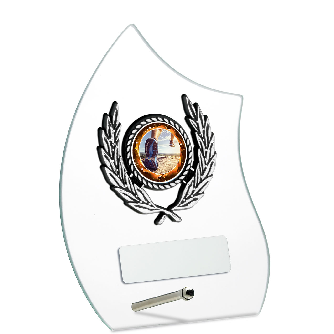 Clear Glass Award with Laurel Crest | North East Trophies