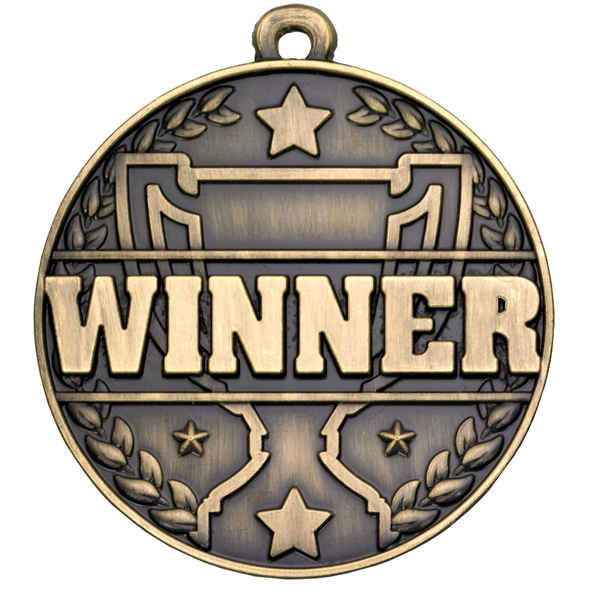 Winner Medal Antique Gold - 50mm – North East Trophies