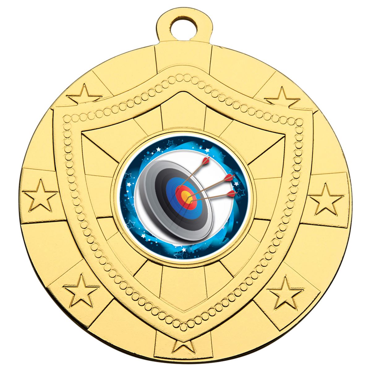 Shield Medal Gold with Stars - 60mm – North East Trophies