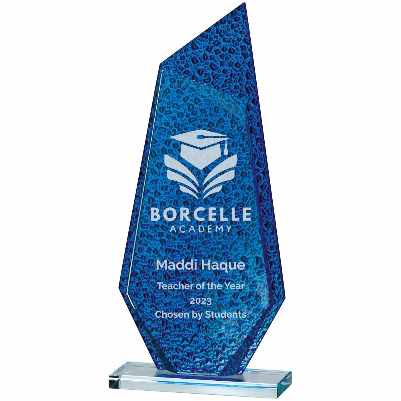 Blue Glass Shard Trophy Award – North East Trophies