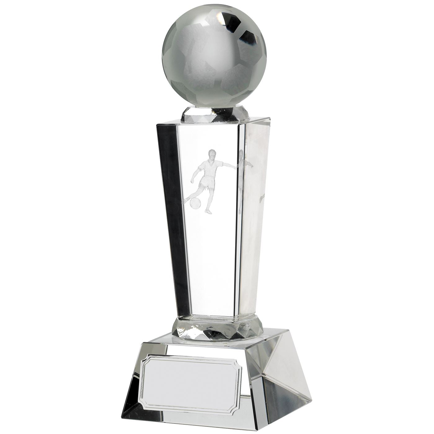 Victory Football Glass Tower Trophy Award | North East Trophies