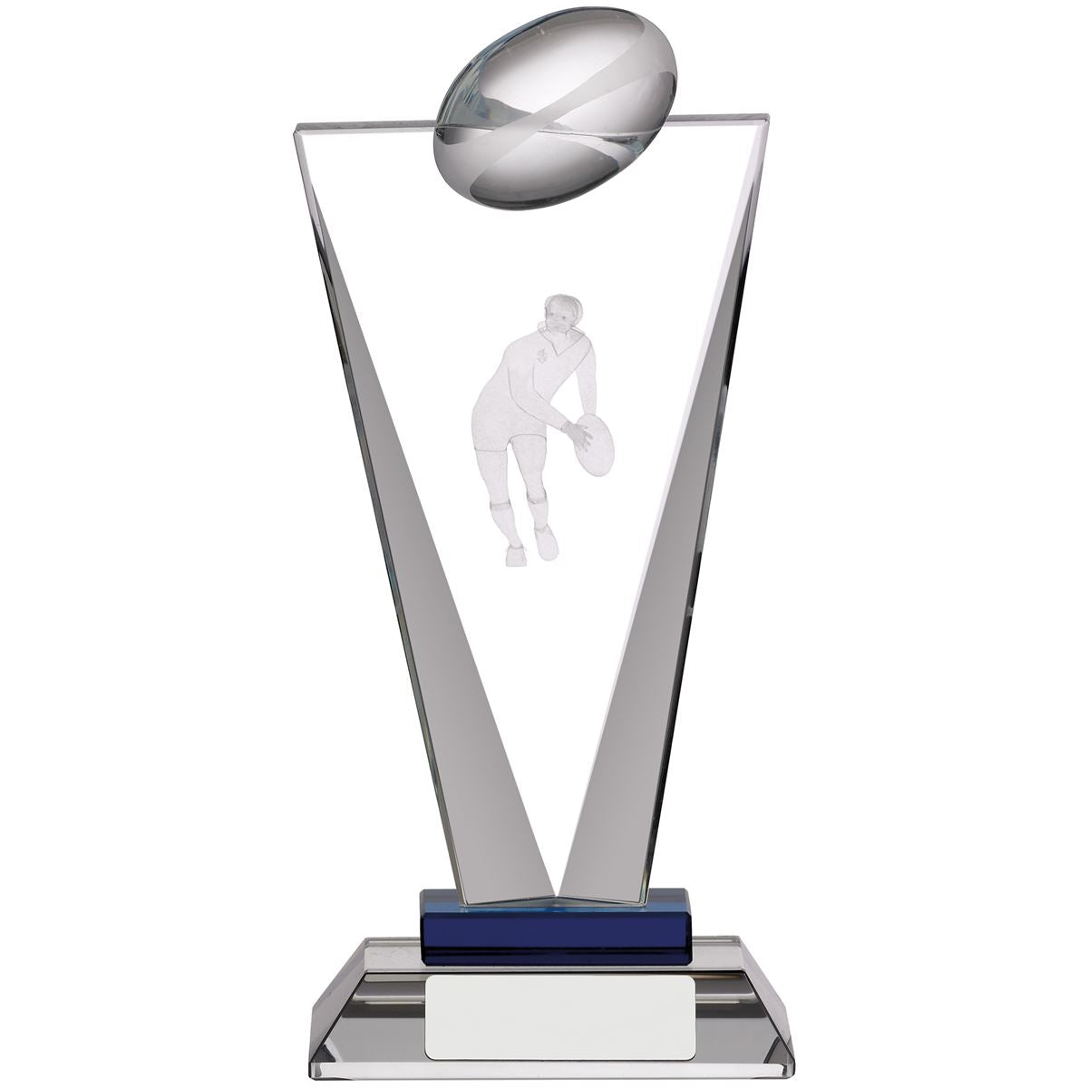 Mens Rugby Glass Figure Award – North East Trophies