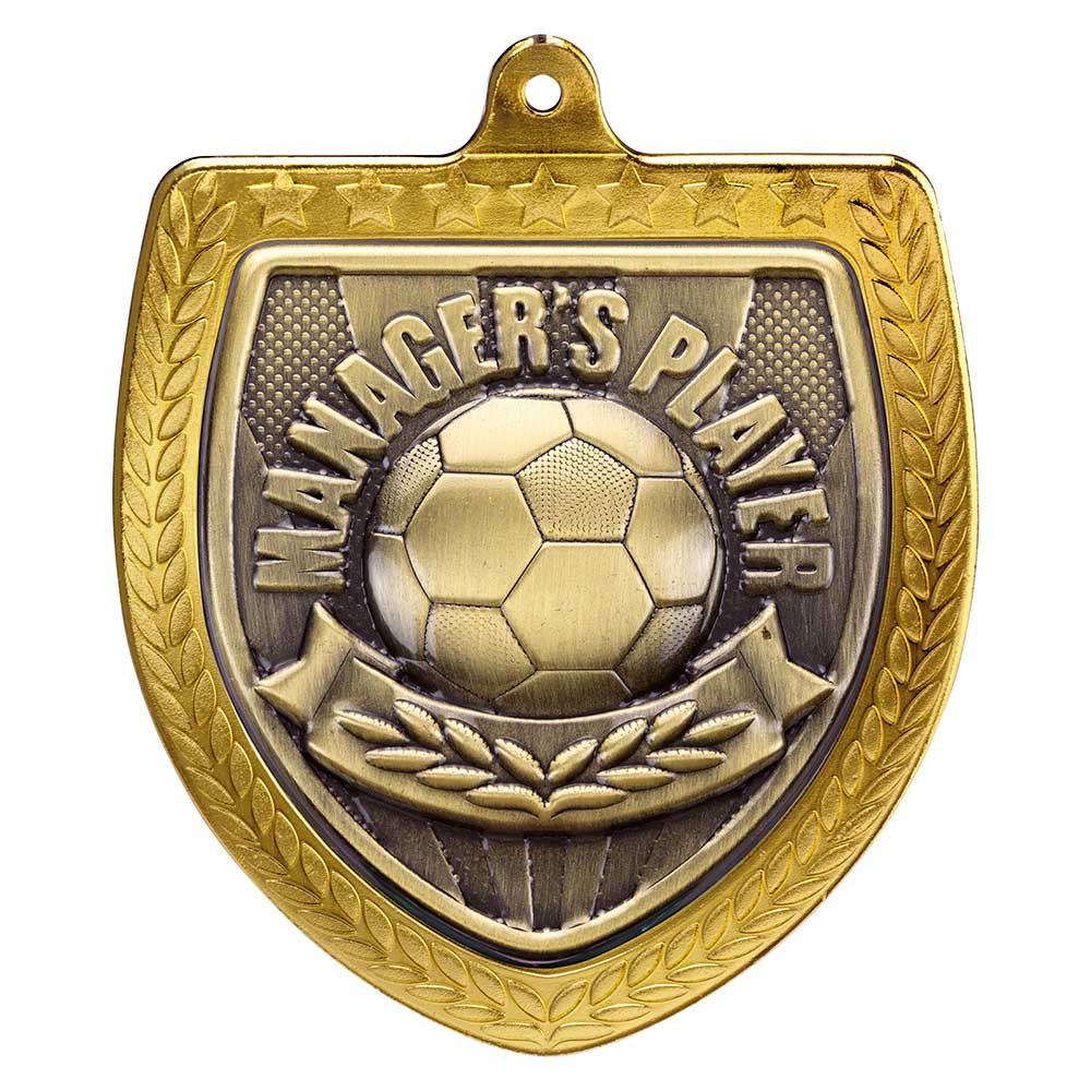 Cobra Managers Player Shield Football Medal 7.5cm | North East Trophies