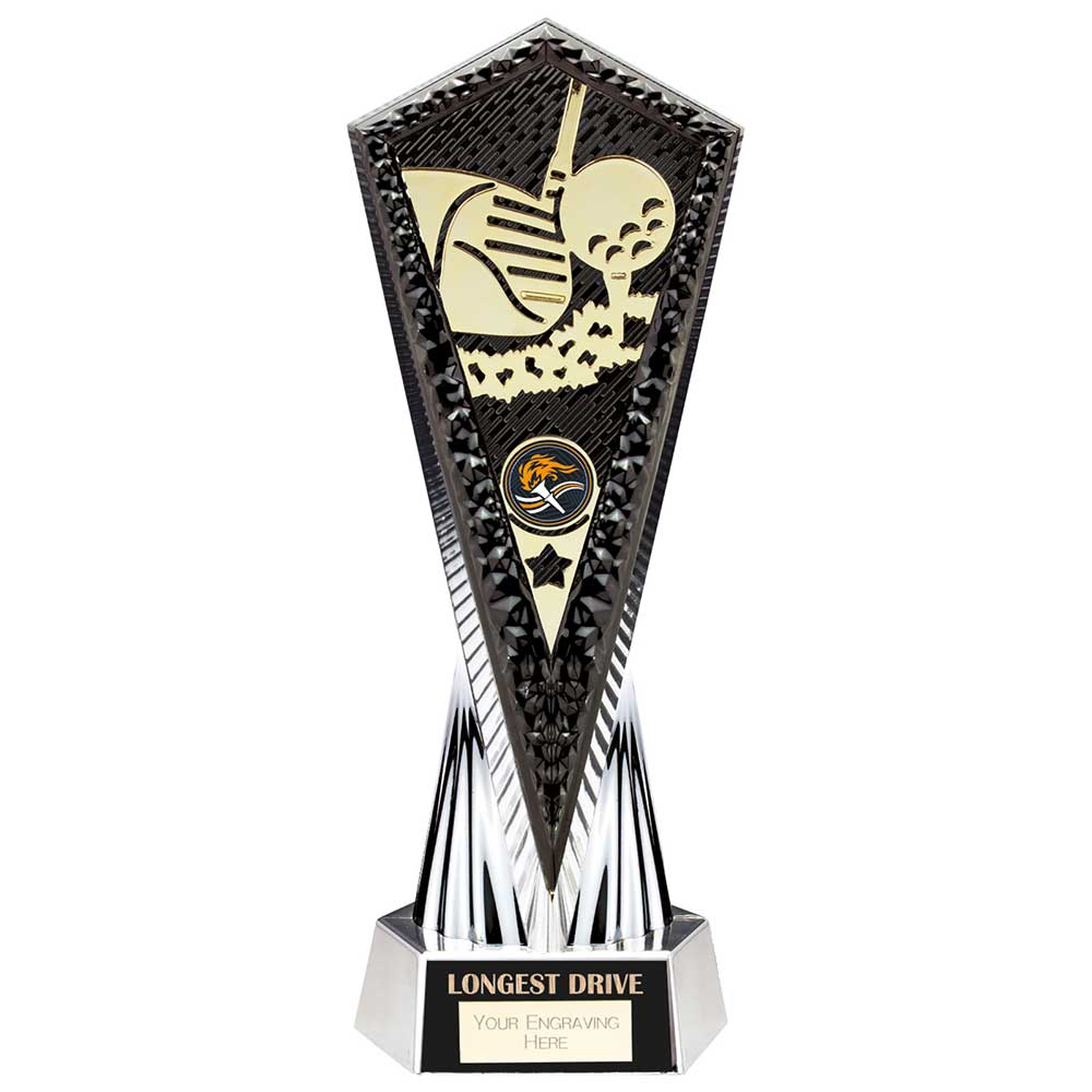 Inferno Golf Longest Drive Trophy Award Carbon Black and Ice Platinum ...
