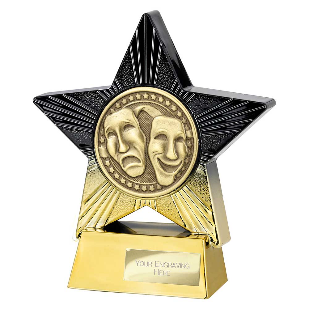 Superstar Drama Trophy Award Black and Gold | North East Trophies