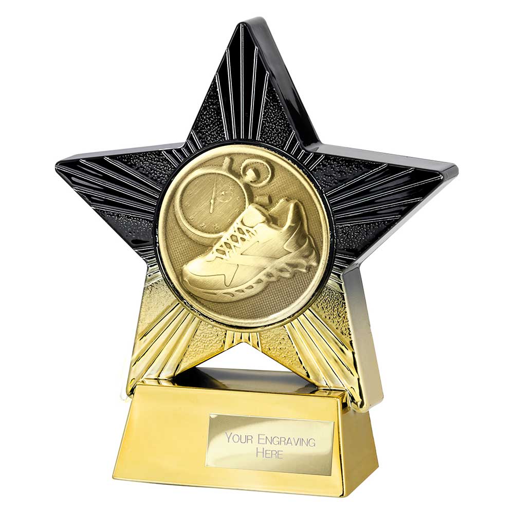 Superstar Running Trophy Award Black and Gold | North East Trophies