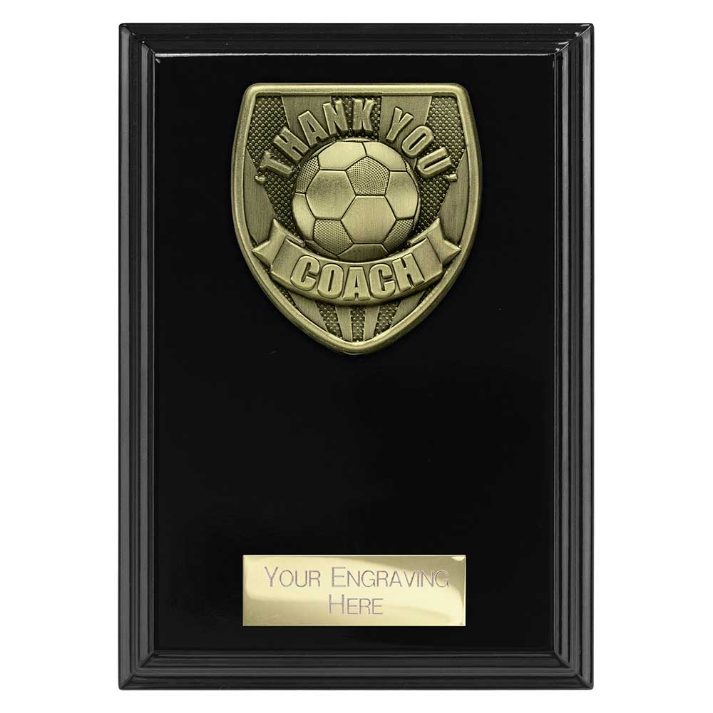 Cobra Plaque Thank you Coach Football Trophy Award - Black | North East ...
