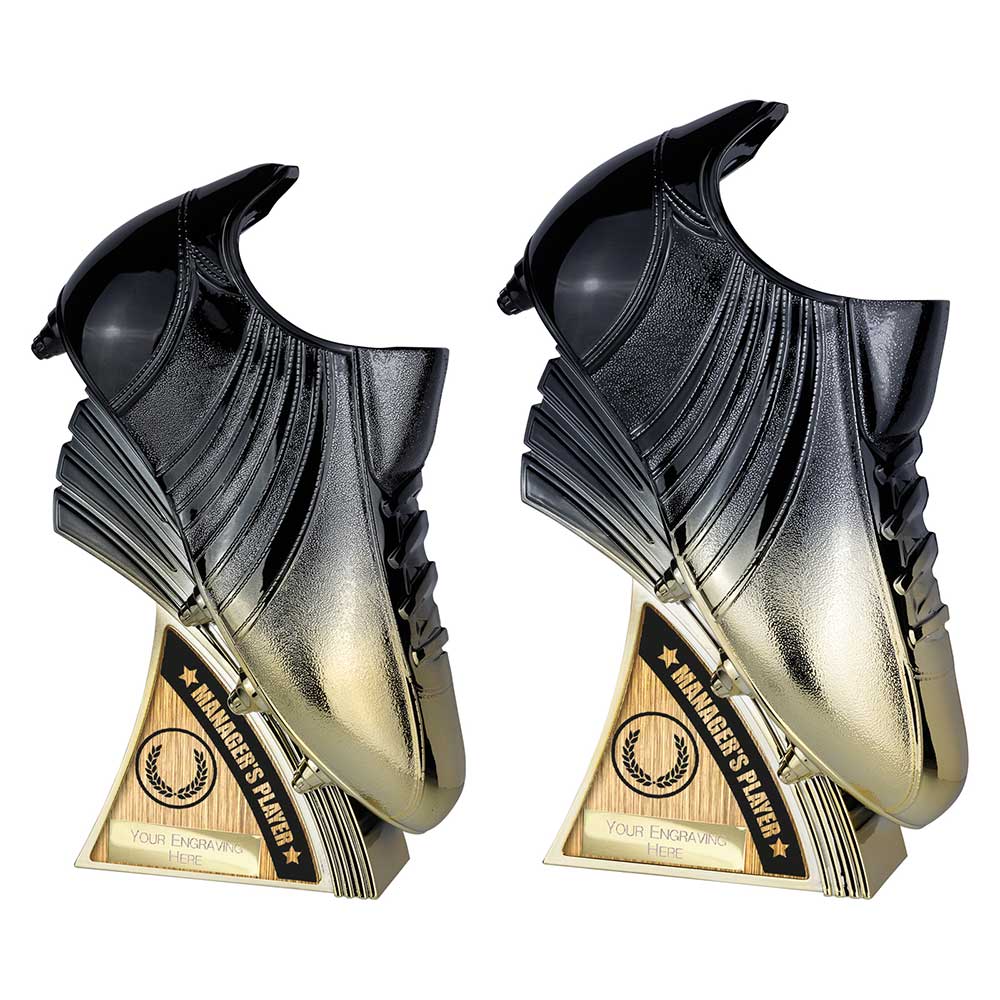 Power Boot Heavyweight Managers Player Football Trophy - Black to Gold ...
