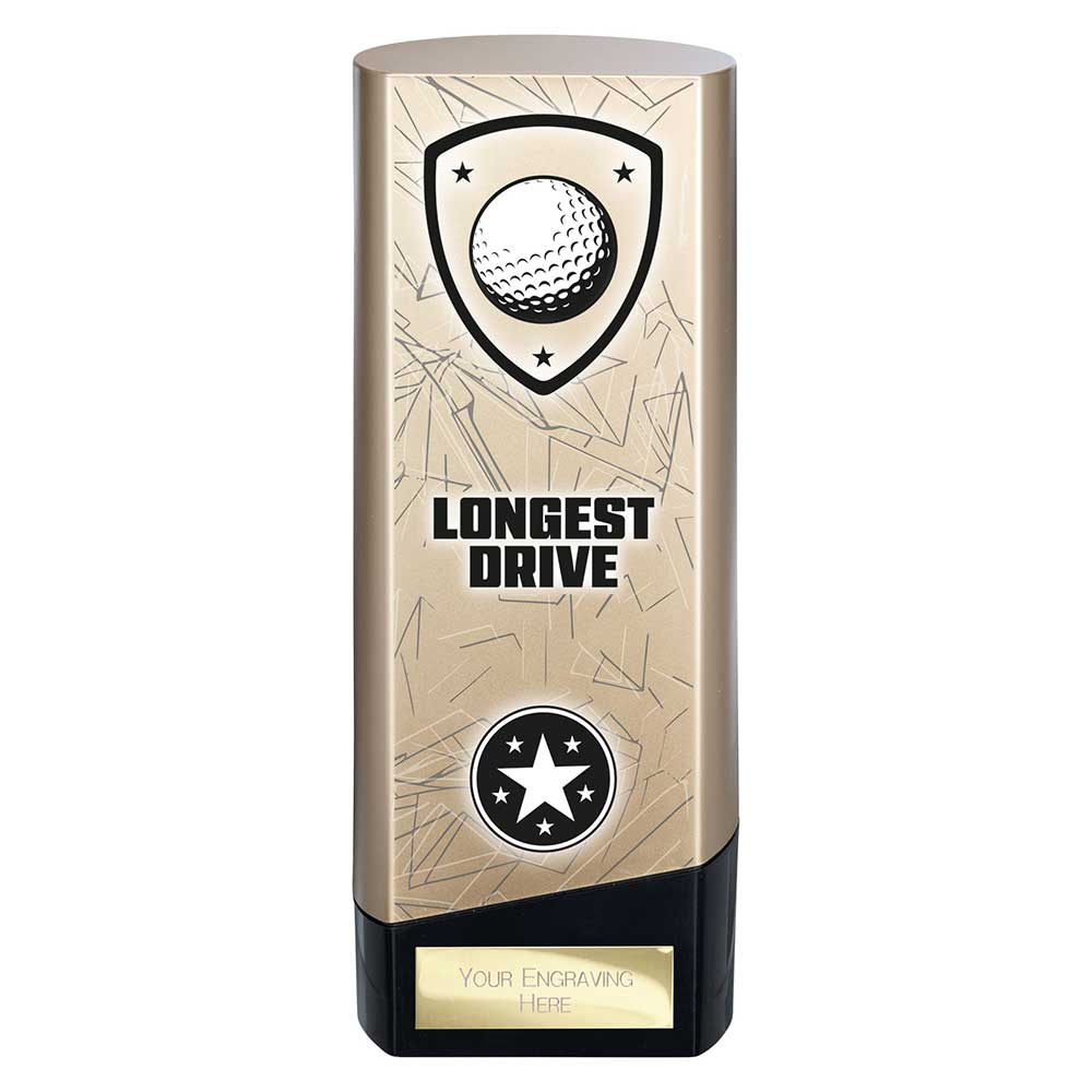 Prime Golf Longest Drive Heavyweight Trophy Award Gold and Black ...