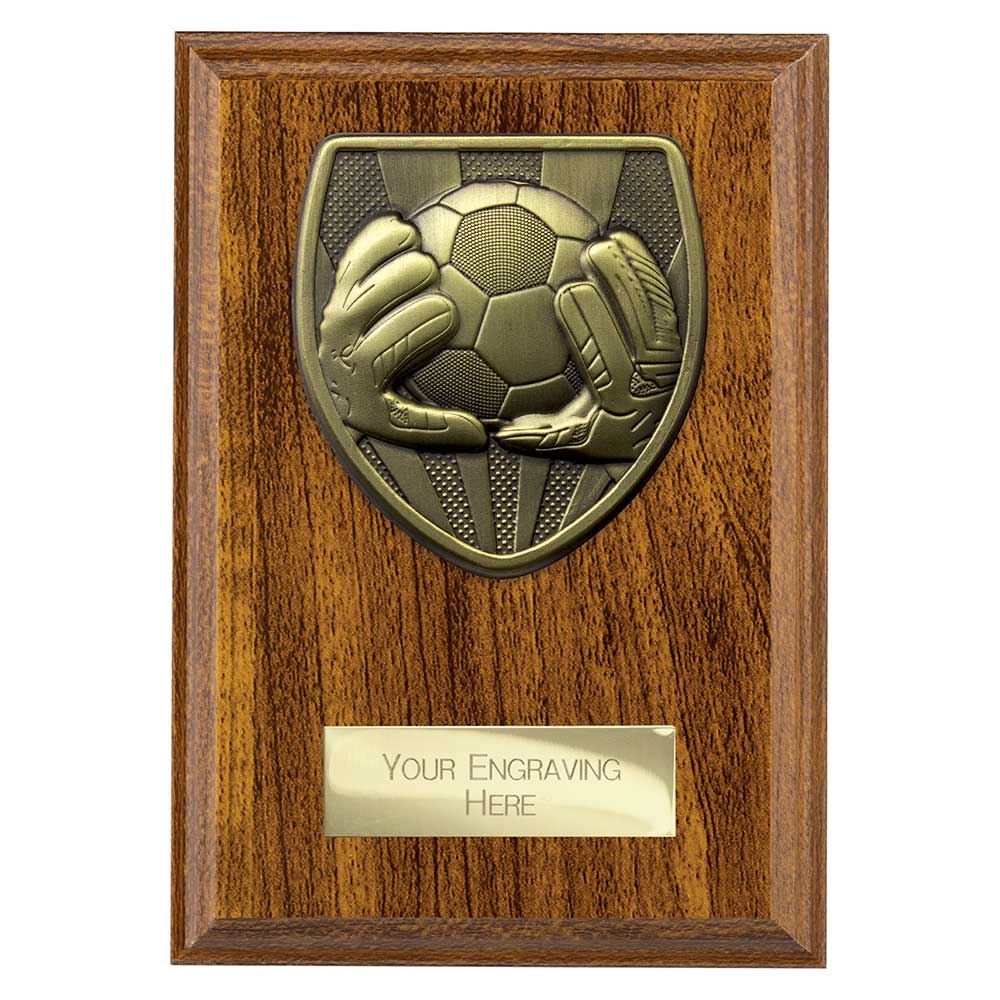 Cobra Football Goal Keeper Award Plaque Trophy - Walnut | North East ...