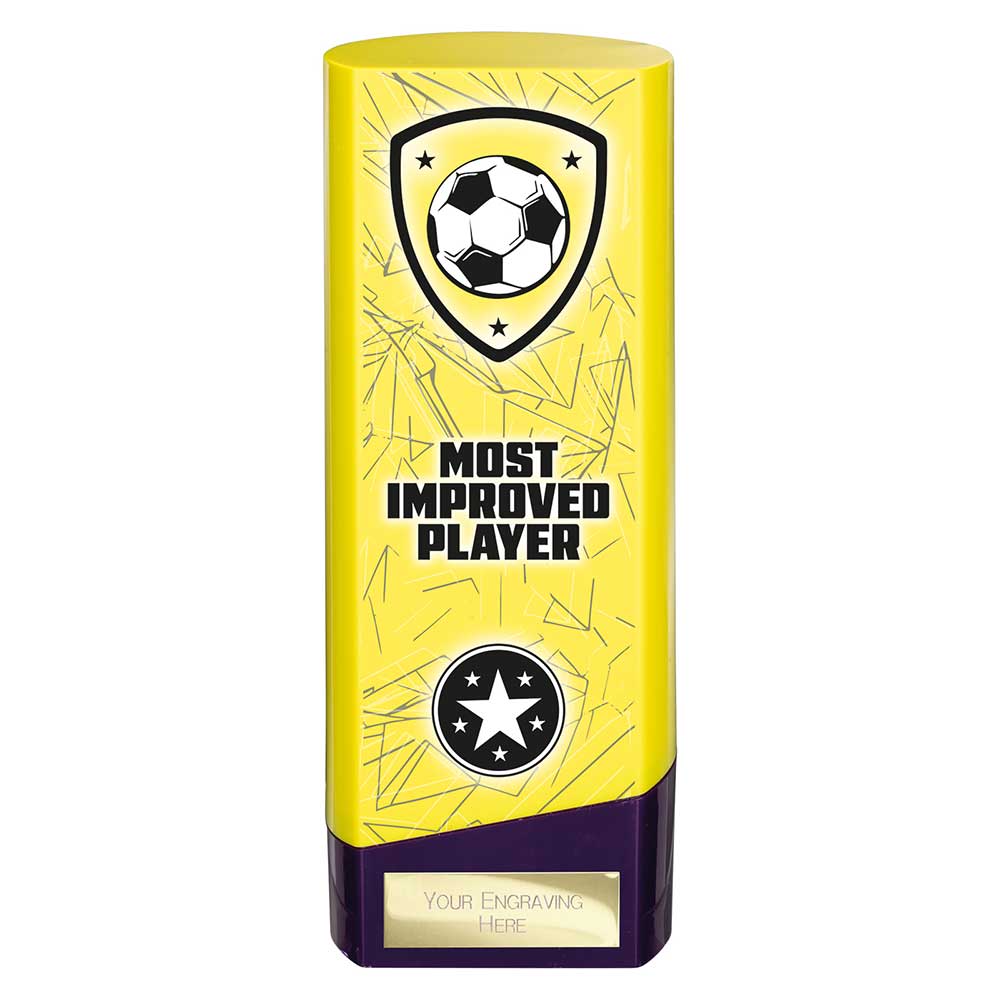 Prime Heavyweight Most Improved Player Football Award Trophy - Yellow ...