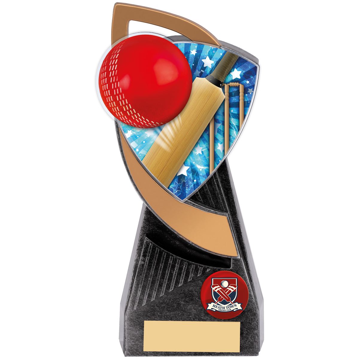 Colourful Cricket Trophy Bat & Ball Utopia Award – North East Trophies