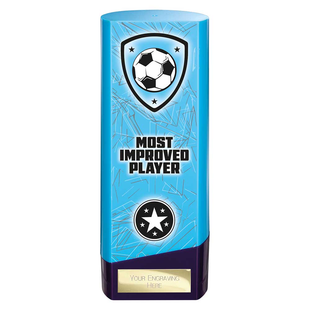 Prime Heavyweight Most Improved Player Football Award Trophy - Blue ...