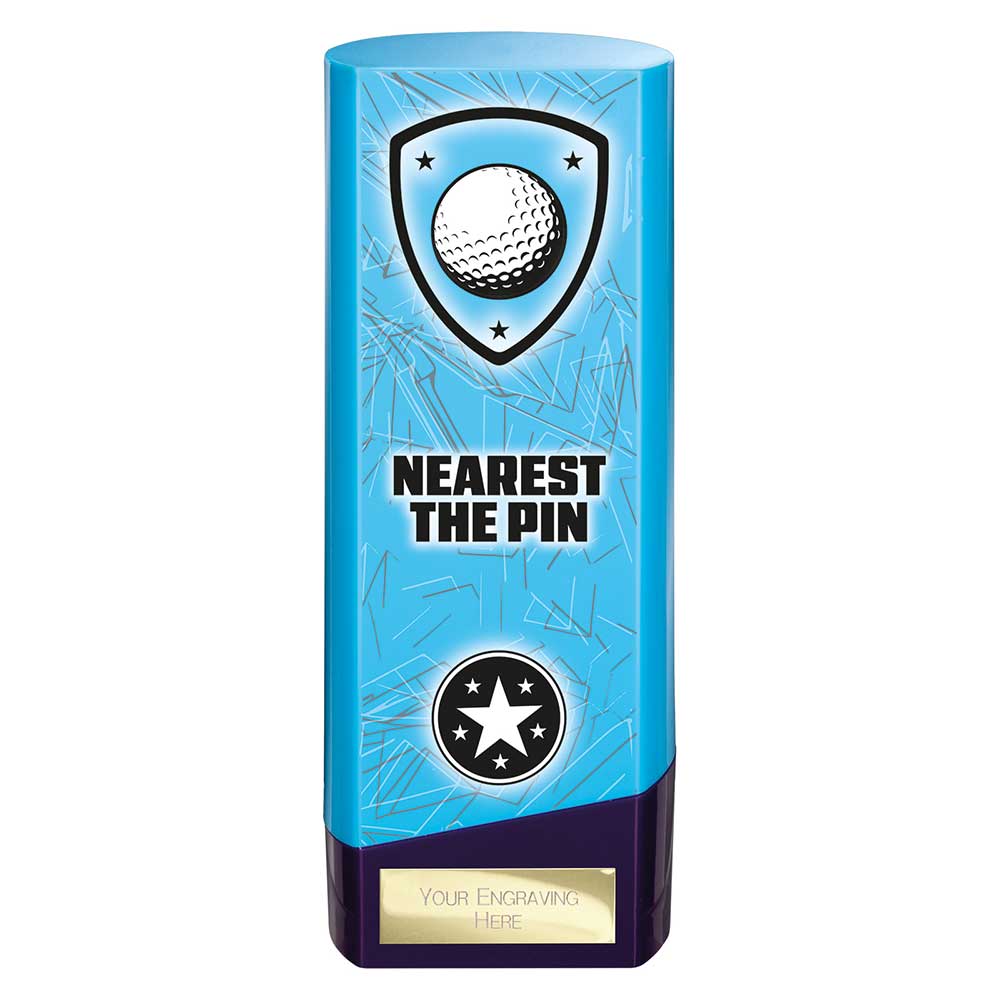Prime Golf Nearest the Pin Heavyweight Trophy Award Blue and Purple ...