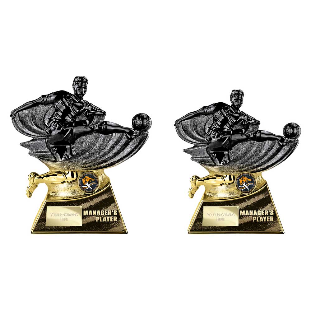 Power Strike Managers Player Football Trophy Award in Carbon Black ...