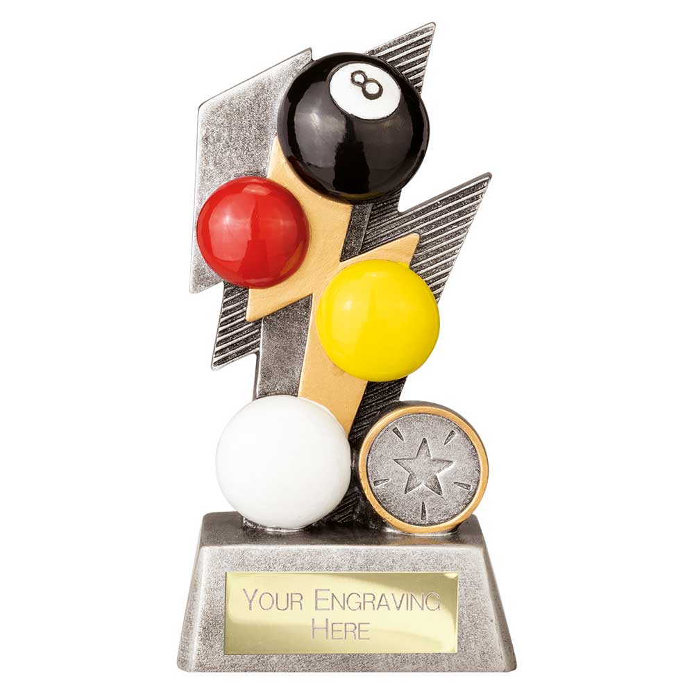 Strike Bolt Pool Trophy Award Silver and Gold | North East Trophies