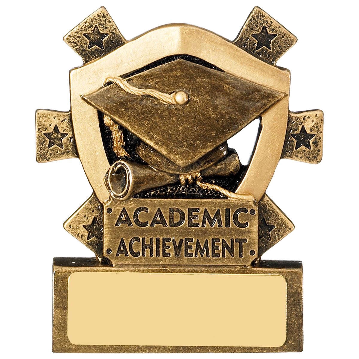 Academic Achievement Mini Shield Trophy – North East Trophies