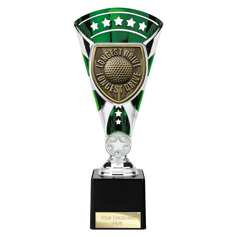 Cobra Star Golf Longest Drive Trophy Award Silver and Green | North ...