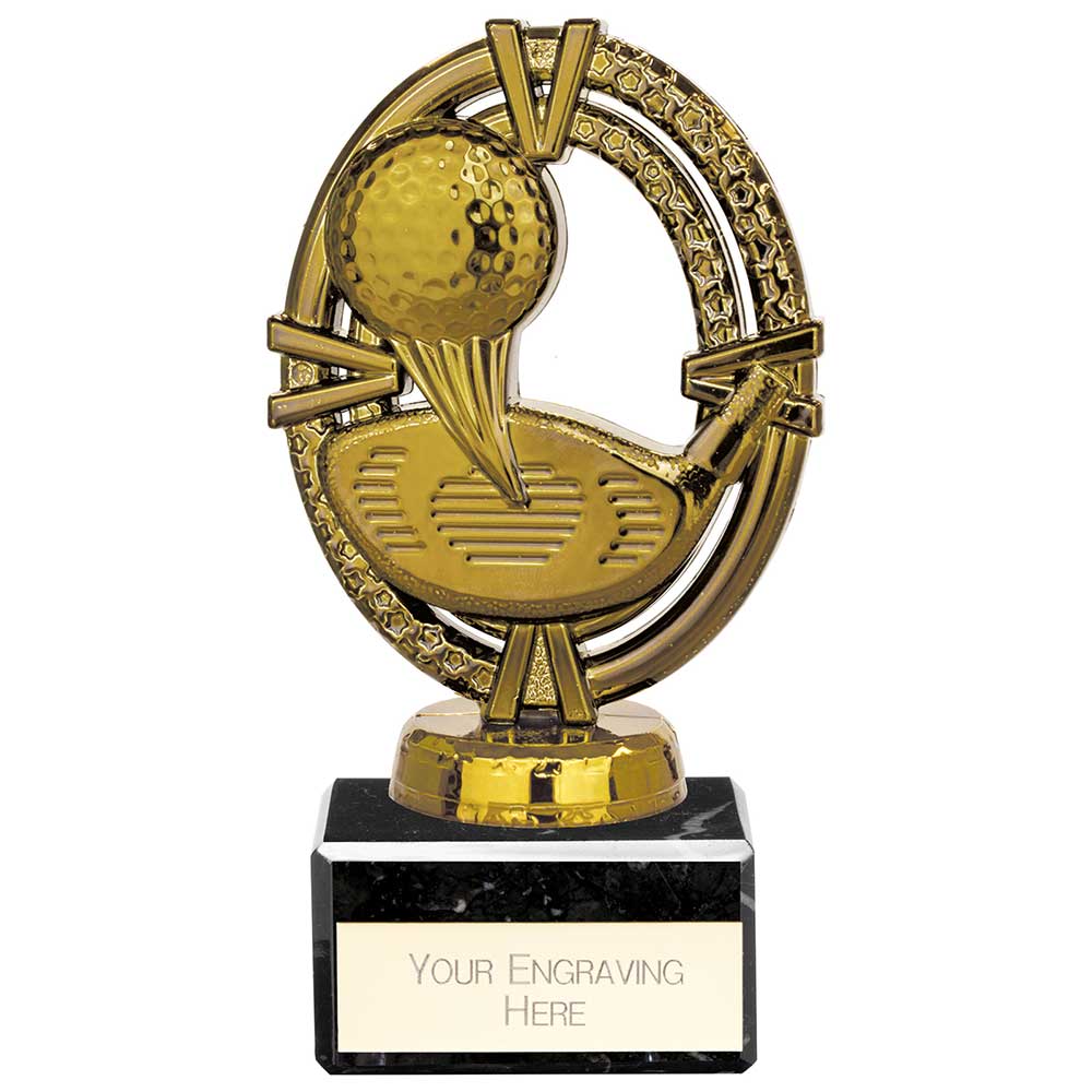 Maverick Golf Legend Trophy Award Gold | North East Trophies