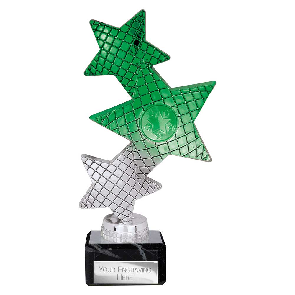 Trinity Star Multisport Trophy - Green & Silver | North East Trophies
