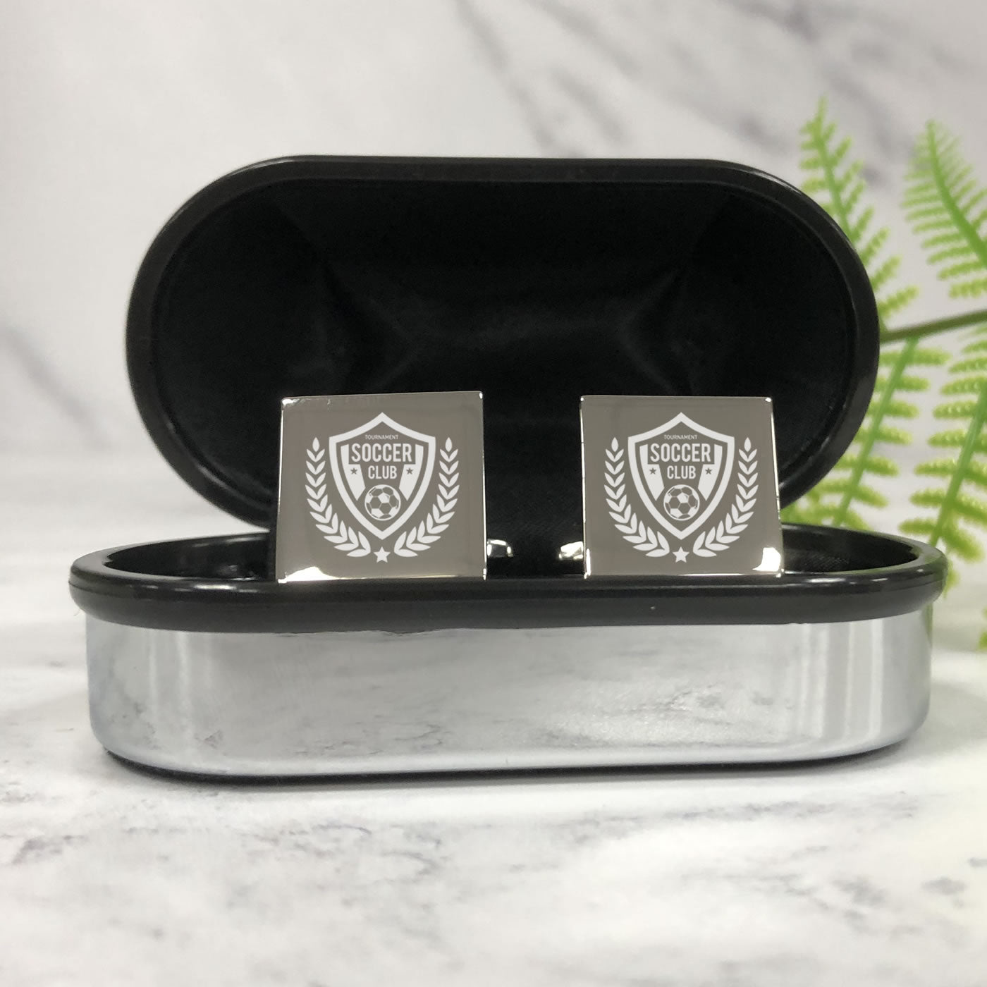 Engraved Square Coach Cufflinks - Any Club Logo – North East Trophies