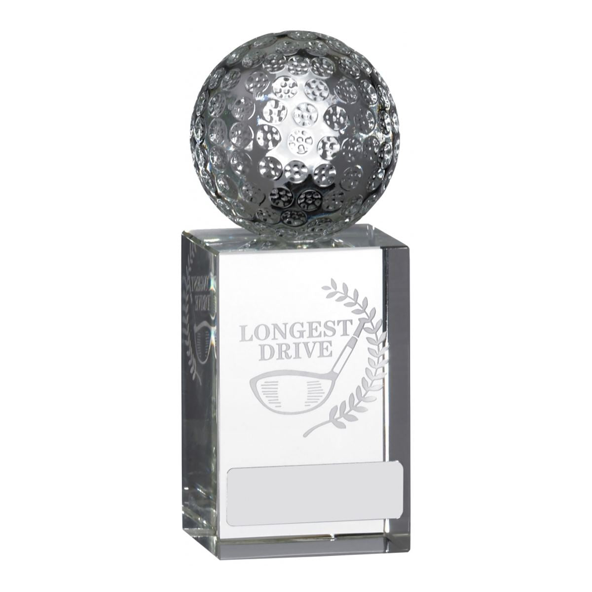 Golf Glass Block Award The Longest Drive – North East Trophies