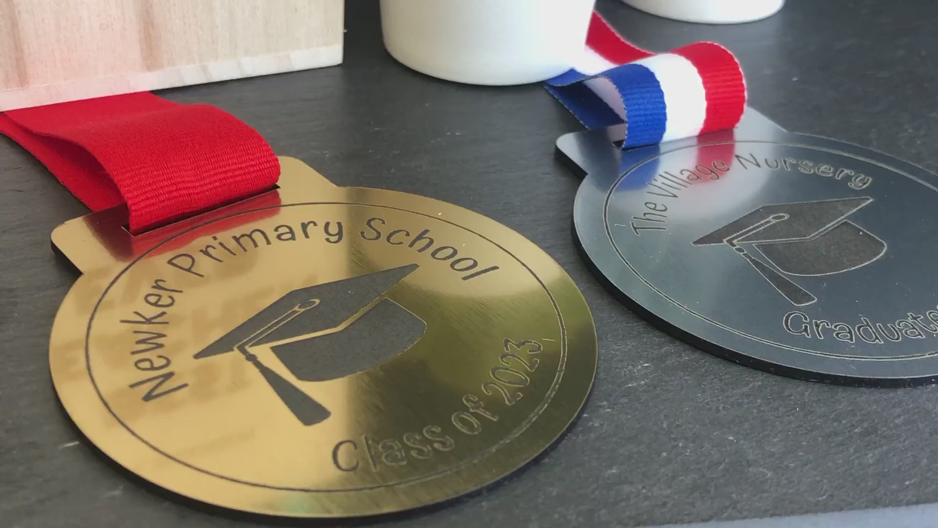 Personalised Graduation Acrylic Medal - in Gold or Silver – North East ...