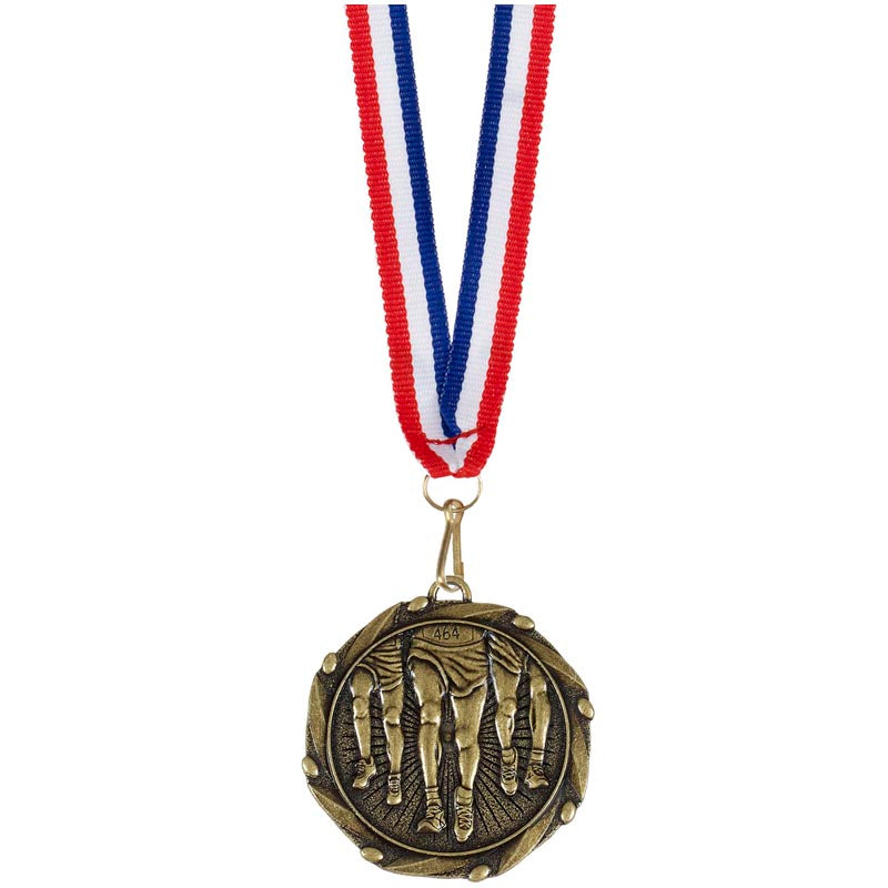 Generic Running Medal Antique Gold 4.5cm - North East Trophies