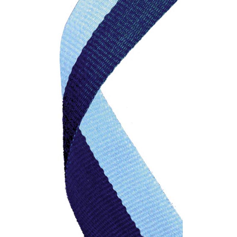 Light Blue & Navy Medal Ribbon 80cm - NE Trophies – North East Trophies