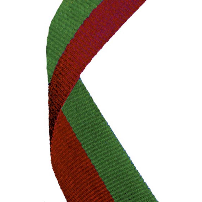 Red & Green Medal Ribbon 80cm - NE Trophies – North East Trophies