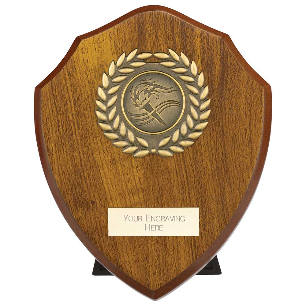 Reward Walnut Wreath Shield Award Trophy – North East Trophies