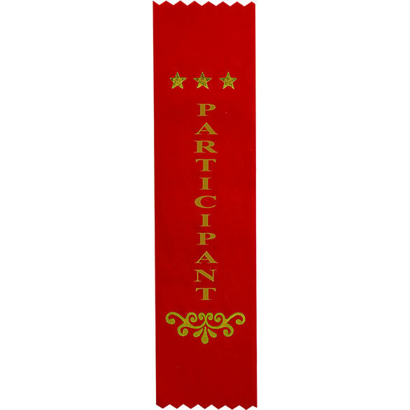 Participant Competition Ribbon Red | North East Trophies