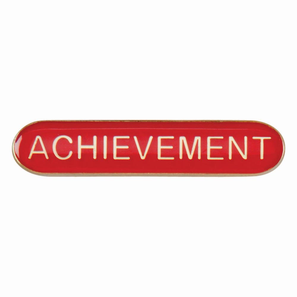 Achievement Red Bar Badge – North East Trophies