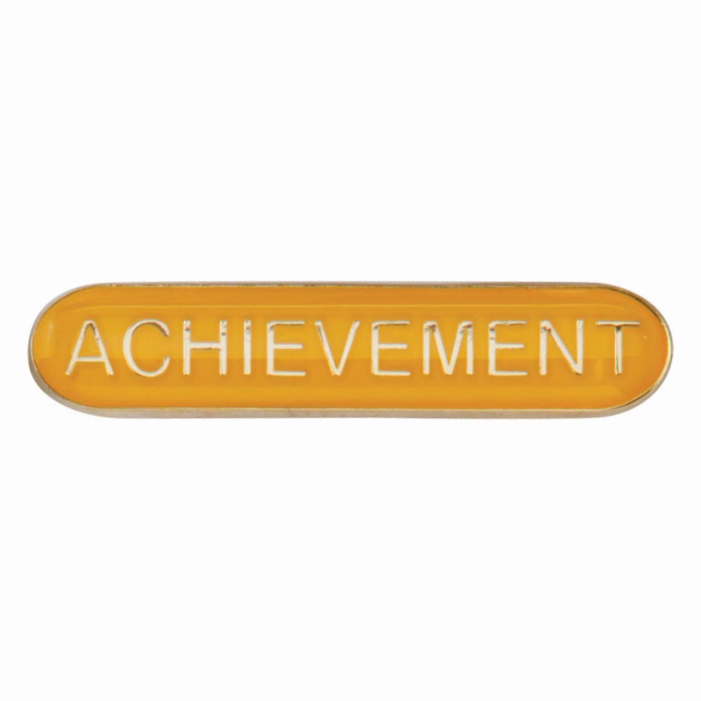 Achievement Yellow Bar Badge – North East Trophies