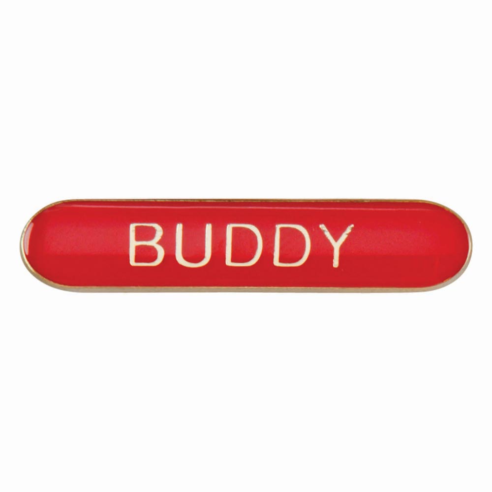 Buddy Red Bar Badge – North East Trophies