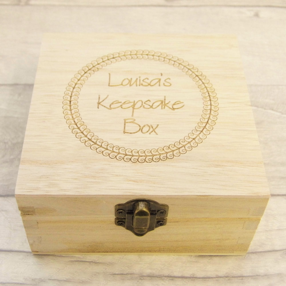 Wooden Memory Keepsake Box - Circle Motif - NorthEastTrophies.co.uk ...